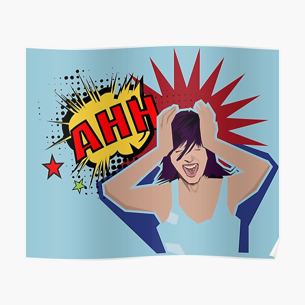 "AHH!!! - Pop Art" Poster for Sale by funprints | Redbubble