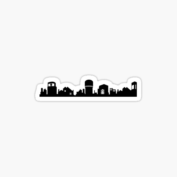 "Ypsilanti Skyline" Sticker for Sale by Clay Colvin | Redbubble