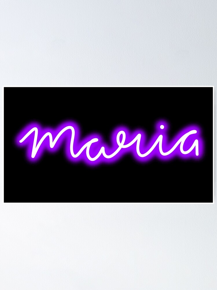 Póster «Letrero de neón Maria» de chloesartworld | Redbubble