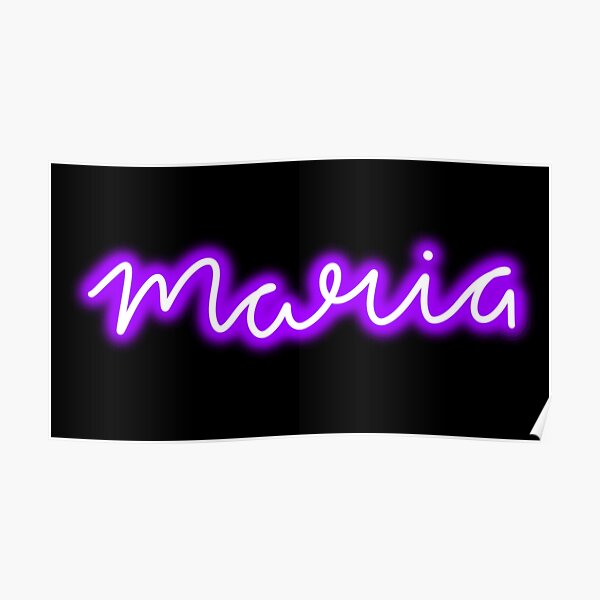 Póster «Letrero de neón Maria» de chloesartworld | Redbubble