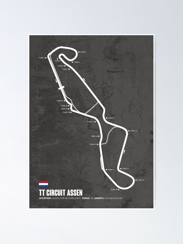 "TT Circuit Assen" Poster for Sale by Mapstars | Redbubble