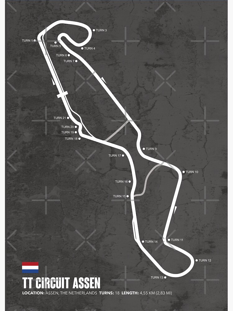 "TT Circuit Assen" Sticker for Sale by Mapstars | Redbubble