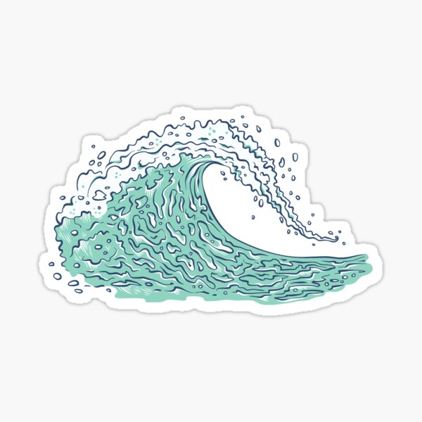 "wave Aesthetic sticker" Sticker for Sale by Miasbutterflys | Redbubble