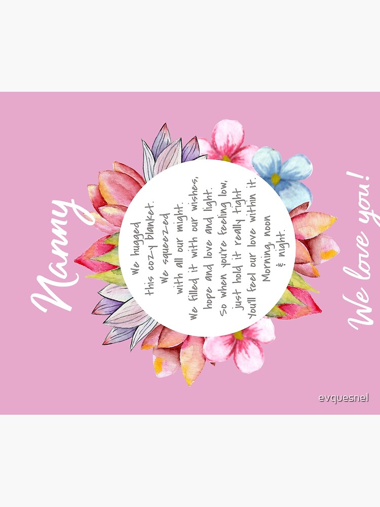 Nanny Blanket, We Hugged This Gift for Grandma, Gift from Grandchildren ...