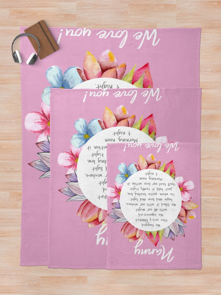 Nanny Blanket, We Hugged This Gift for Grandma, Gift from Grandchildren ...