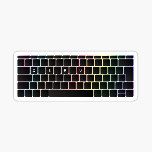 "Queer Pride Keyboard Print" Sticker for Sale by LoneEyeDesign | Redbubble