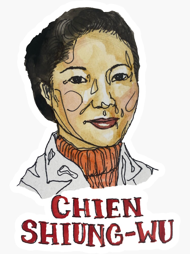 "Chien Shiung-Wu, Influential Women Watercolor" Sticker by amossery ...
