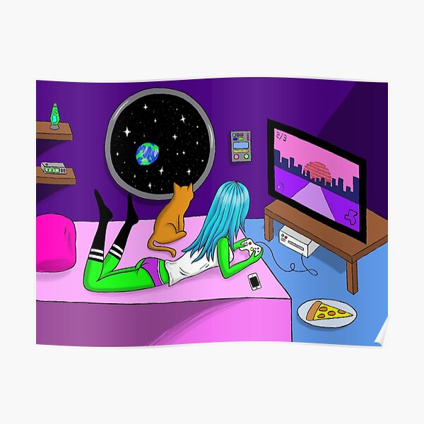 "Alien Girl" Poster by KaylaDickerson | Redbubble