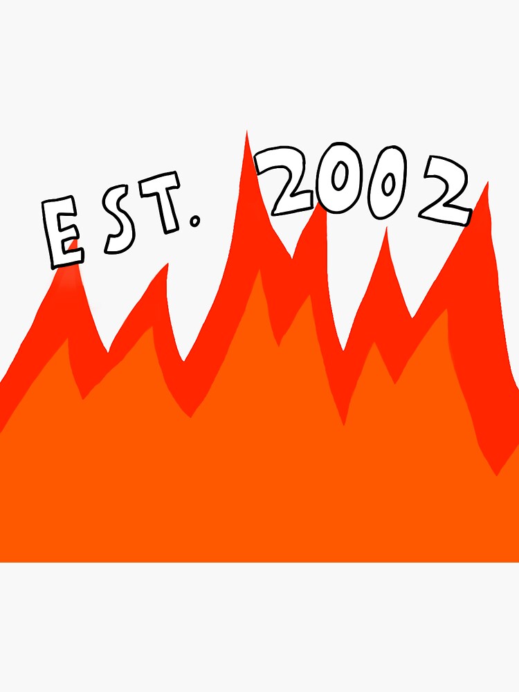 "est. 2002" Sticker by moollyclark | Redbubble