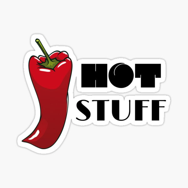 "Hot stuff" Sticker for Sale by CateCronje | Redbubble