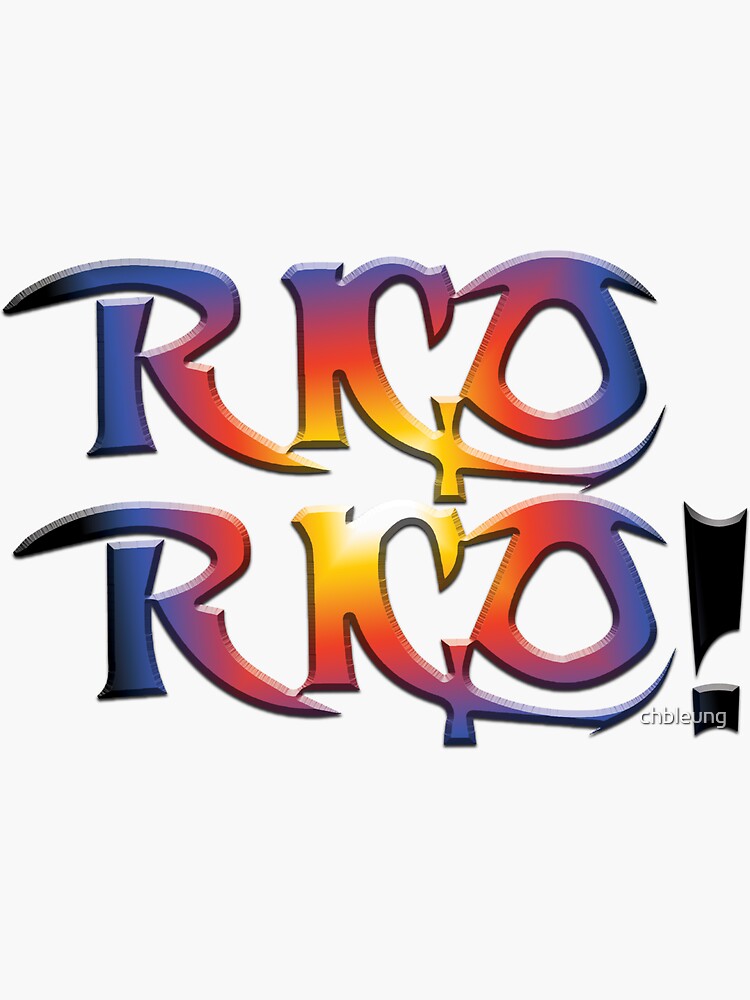 "RICO RICO! text sticker " Sticker for Sale by chbleung | Redbubble