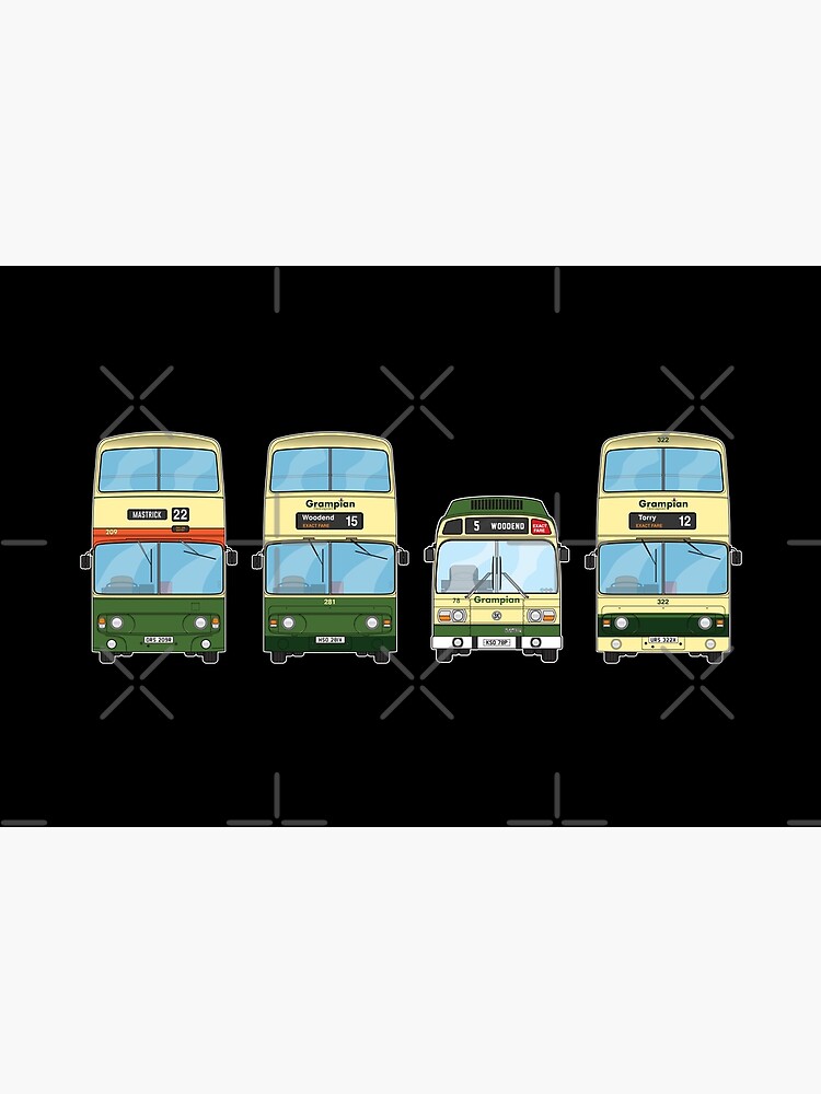 "Grampian Regional Transport (GRT) Bus Collection Aberdeen Illustration ...