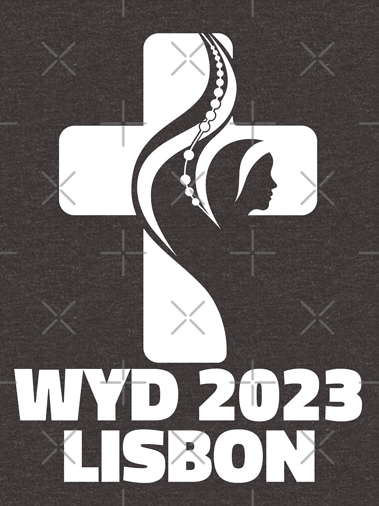 "WYD World Youth Day Lisbon 2023 official logo green v2" V-Neck T-Shirt ...