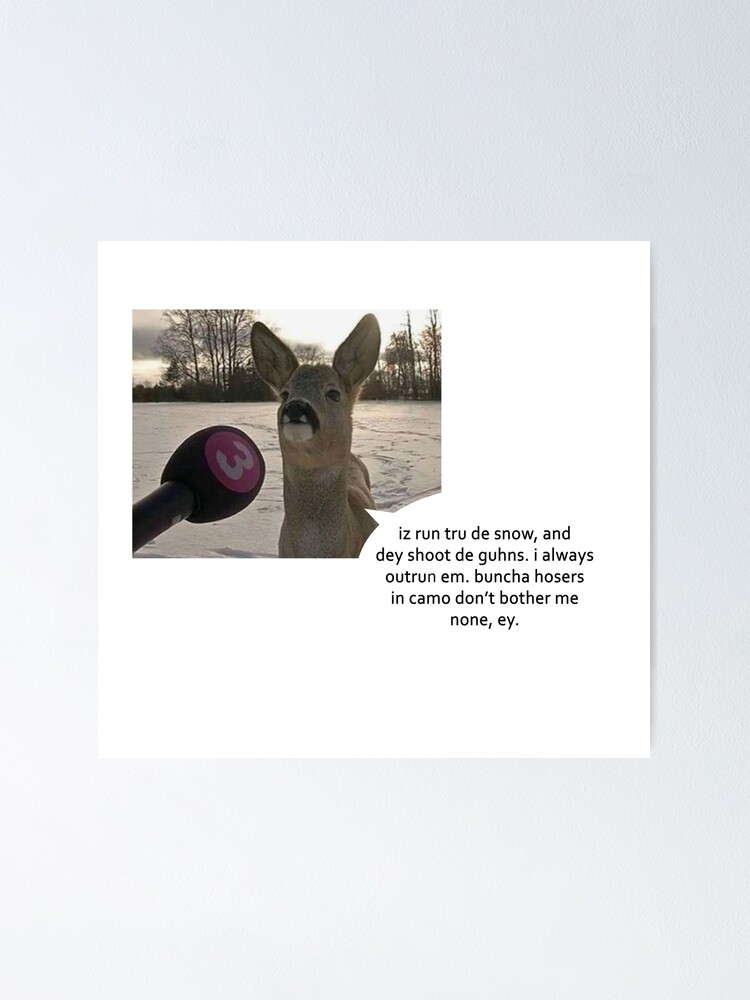 "Holiday Deer Interview - Funny Meme - Hilarious and Adorable Sticker ...