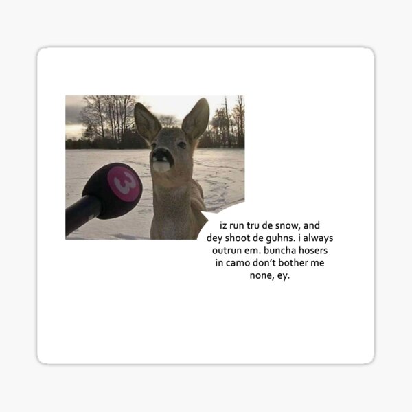 "Holiday Deer Interview - Funny Meme - Hilarious and Adorable Sticker ...