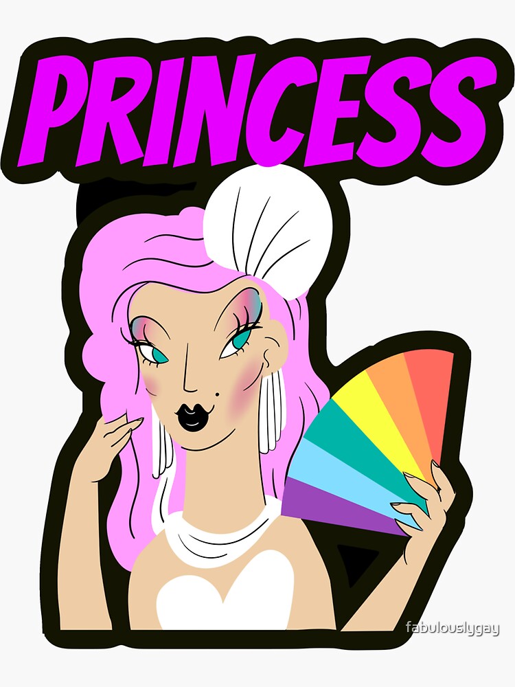 "Princess Pride Rainbow " Sticker for Sale by fabulouslygay | Redbubble