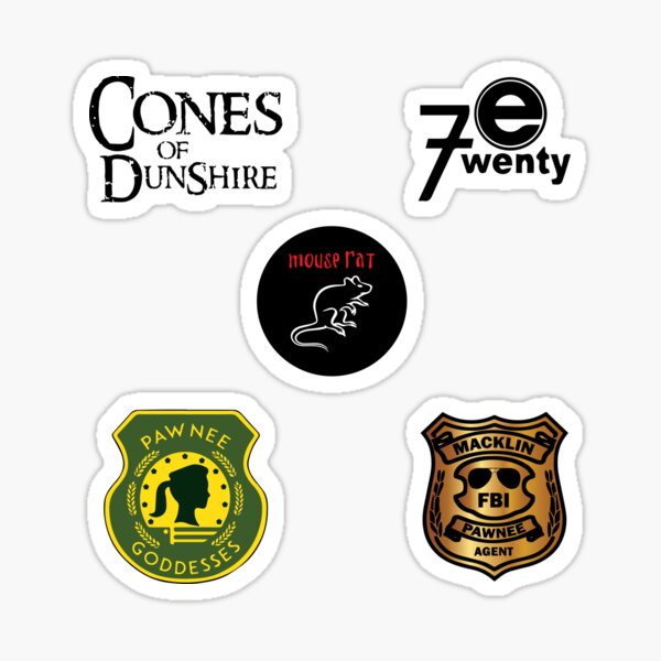 "parks and rec sticker pack" Sticker for Sale by jennlang | Redbubble