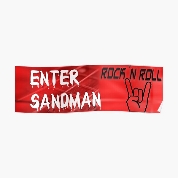 "Enter Sandman" Poster by QuotesDogma | Redbubble