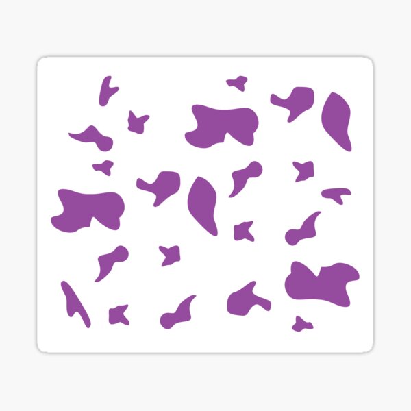 "Purple Cow Print" Sticker for Sale by TheRulerofEarth | Redbubble