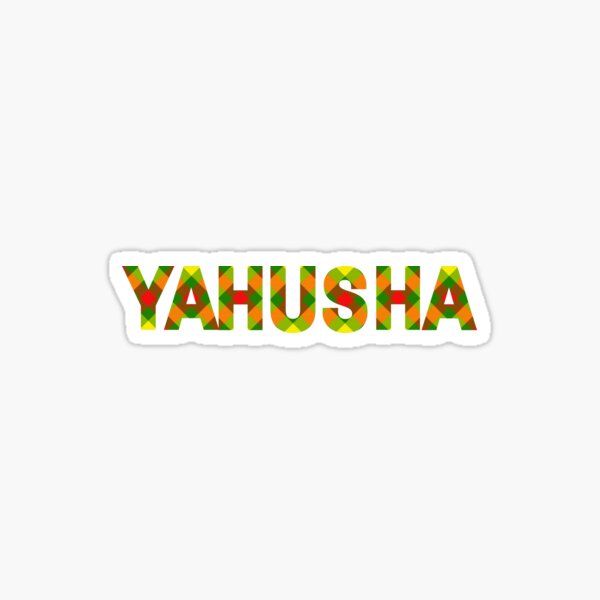 "Yahusha in red, yellow and green tartan" Sticker for Sale by ...