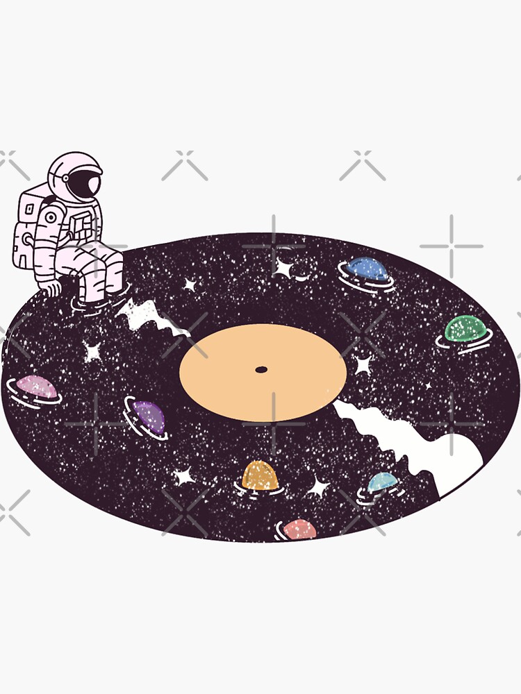 "space cd" Sticker for Sale by Lilystoltz | Redbubble