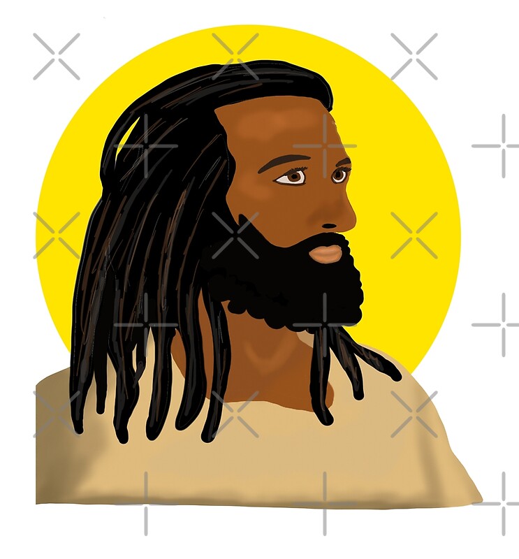 "Black Jesus With Locs Dreadlocks" by blackartmatters | Redbubble