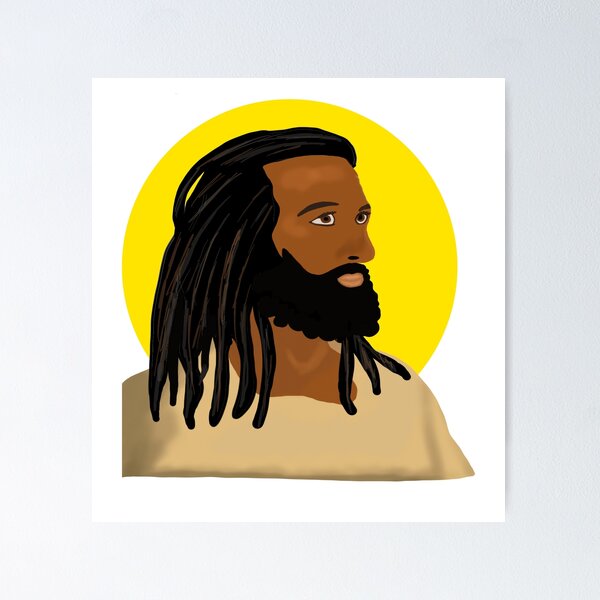 "Black Jesus With Locs Dreadlocks" Poster for Sale by blackartmatters ...