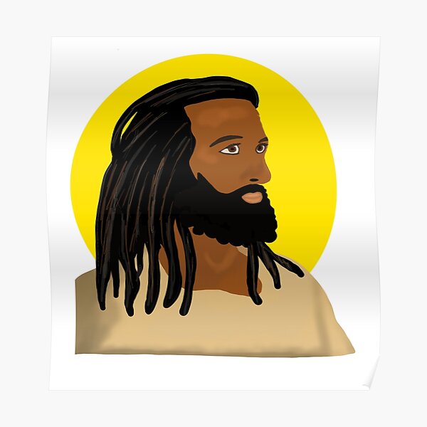 "Black Jesus With Locs Dreadlocks" Poster for Sale by blackartmatters ...