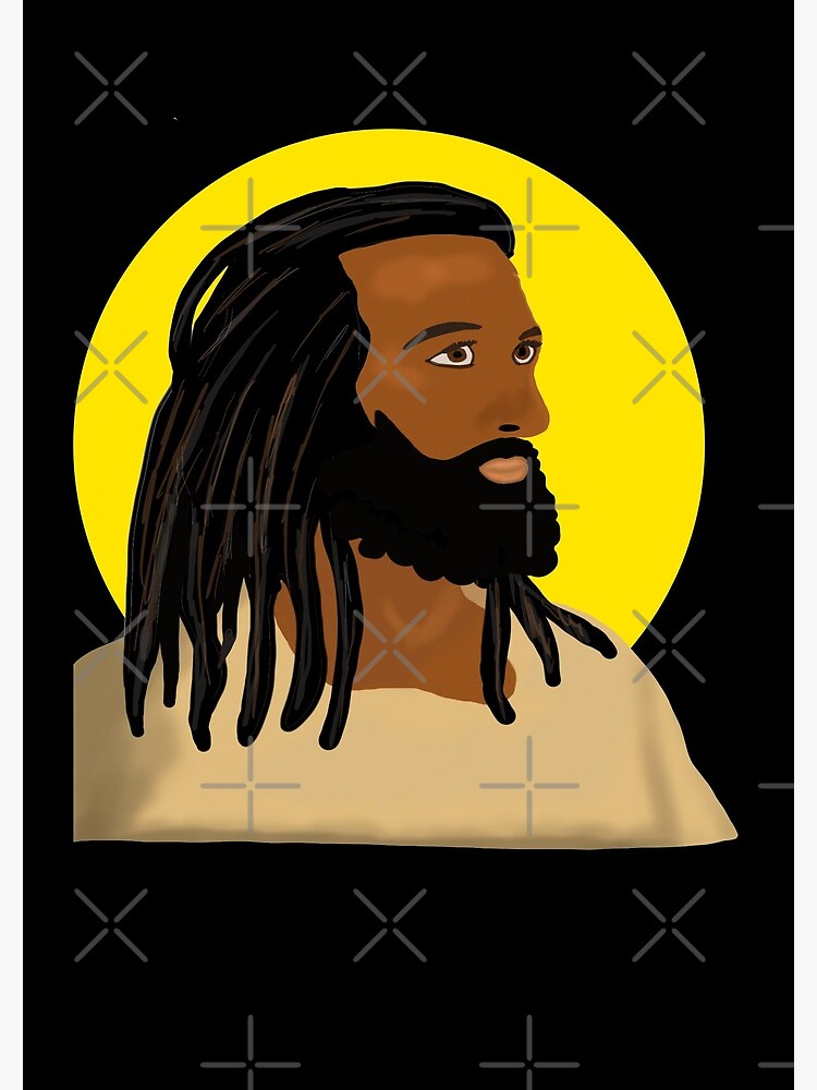 "Black Jesus With Locs Dreadlocks" Spiral Notebook for Sale by ...