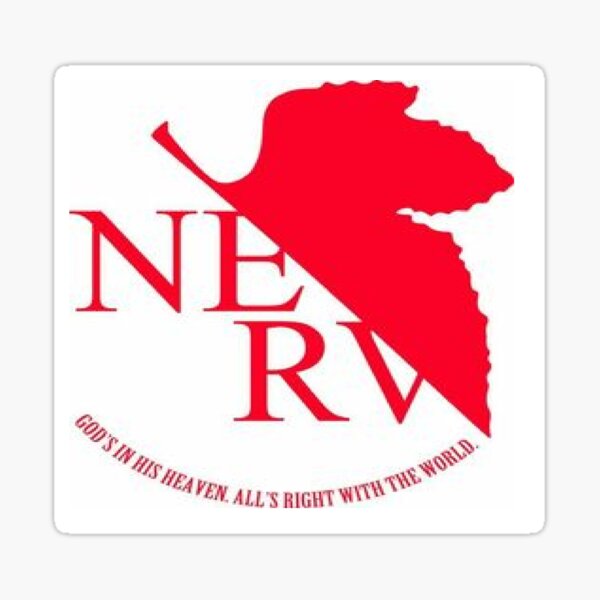 "NERV WHITE" Sticker by Denielarts | Redbubble