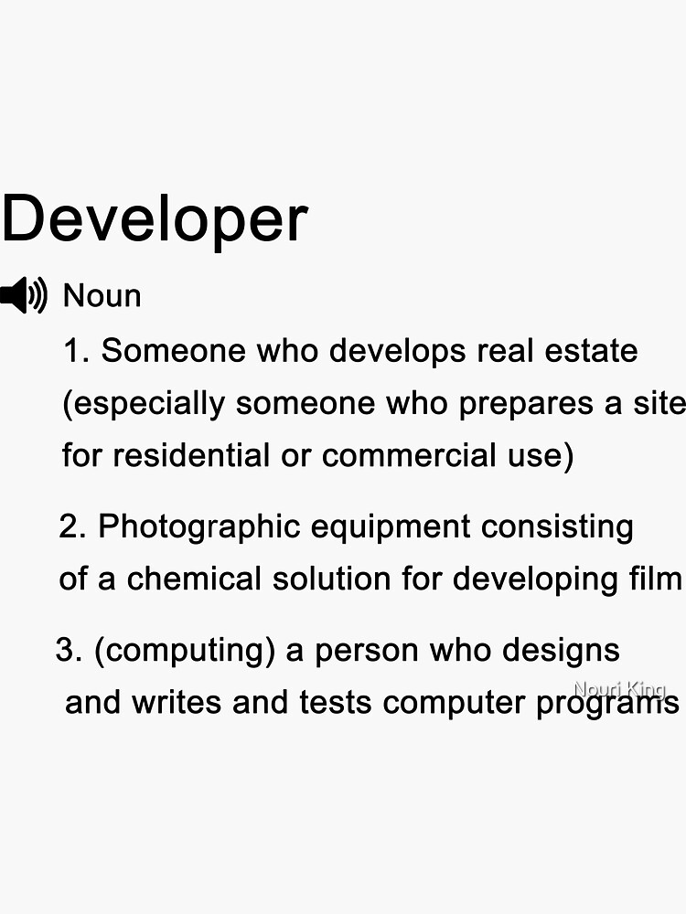 "Funny developer Definition Gif" Sticker by NOREDDIN | Redbubble