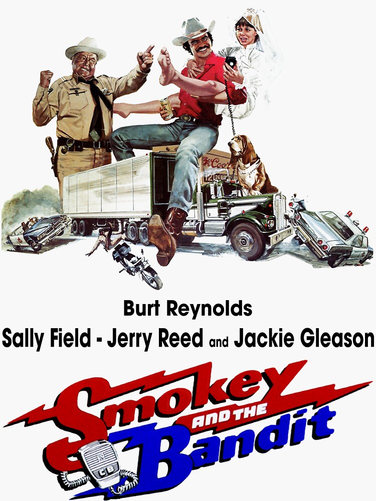 "Sally field Smokey the bandit smile face art" Sticker by Brendaqua ...