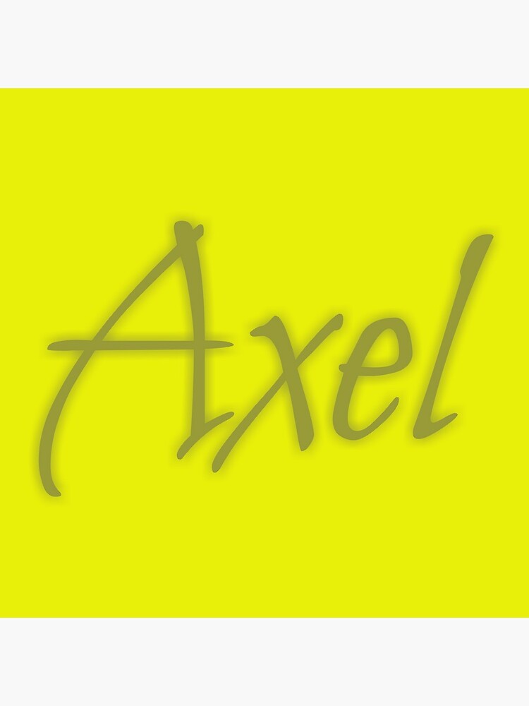 "Axel name" Poster by LizBanegasArt | Redbubble