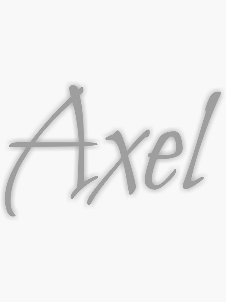 "Axel name" Sticker by LizBanegasArt | Redbubble