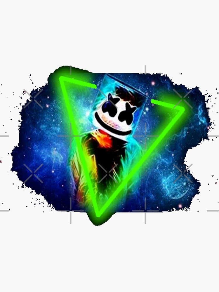"Marshmello Neon" Sticker by JBaystro | Redbubble
