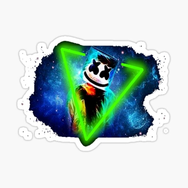 "Marshmello Neon" Sticker by JBaystro | Redbubble