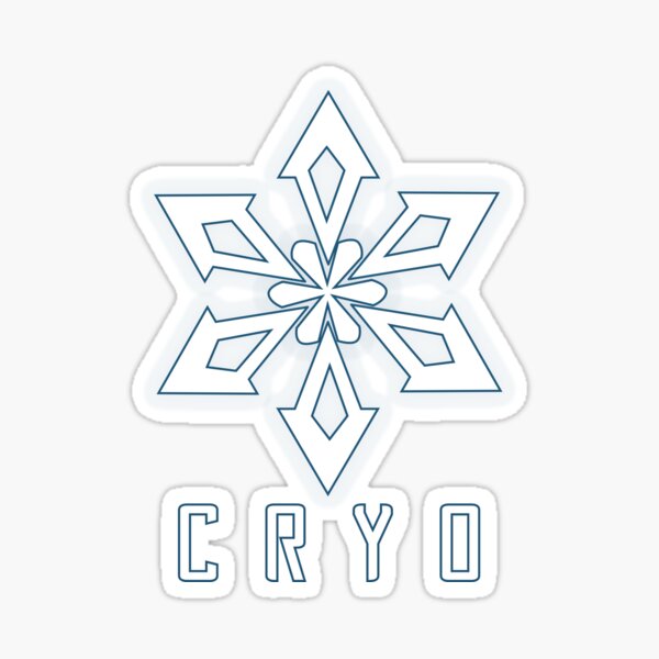"Cryo - Genshin Impact" Sticker for Sale by AFKmode | Redbubble