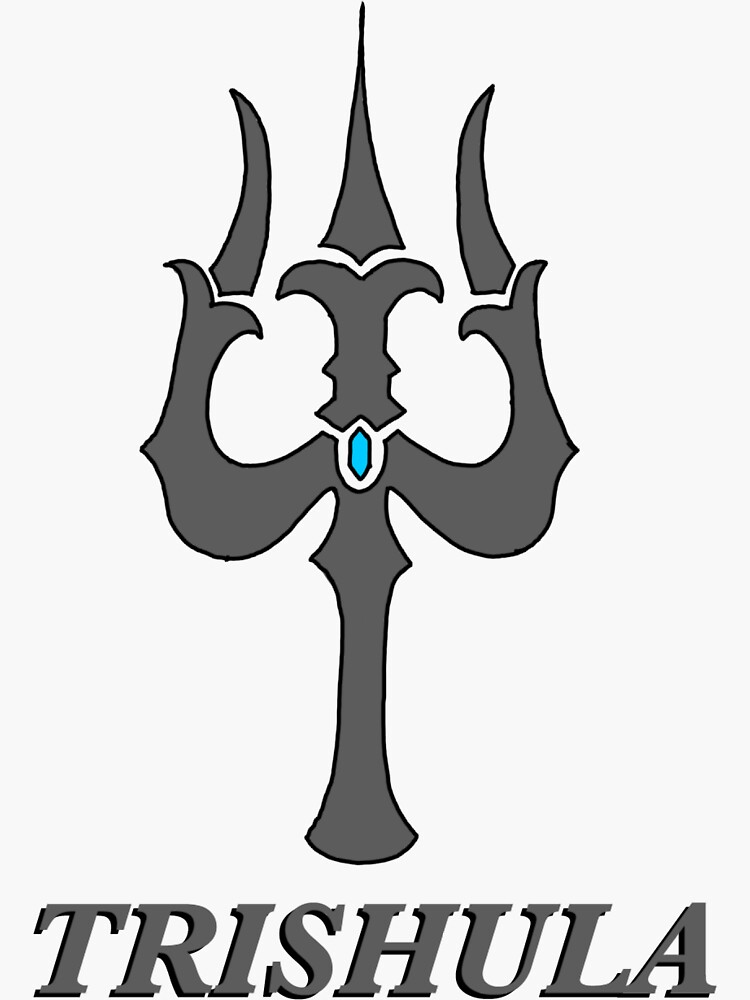 "The Trishula (Trident) of Shiva - Sticker and More" Sticker by ...