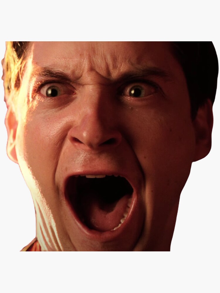 "Screaming Tobey" Sticker for Sale by Spider-Man1962 | Redbubble