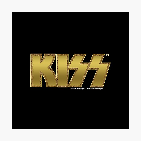"Kiss Logo Gold" Photographic Print for Sale by AnyLeck | Redbubble