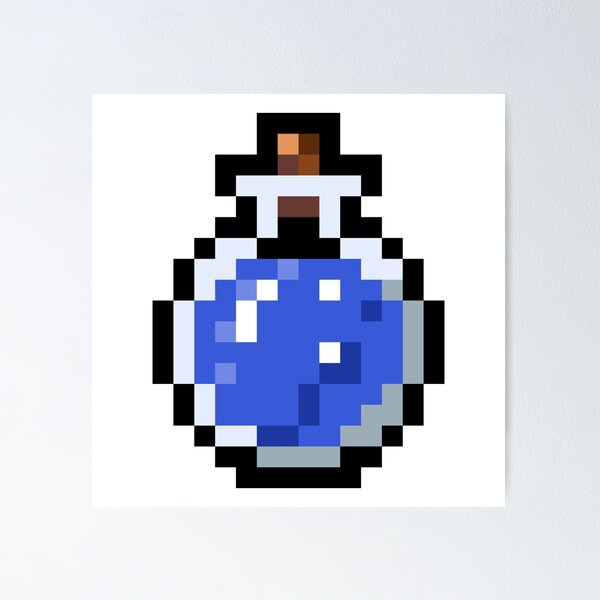 "Blue Pixel Potion" Poster for Sale by EvolvClothing | Redbubble
