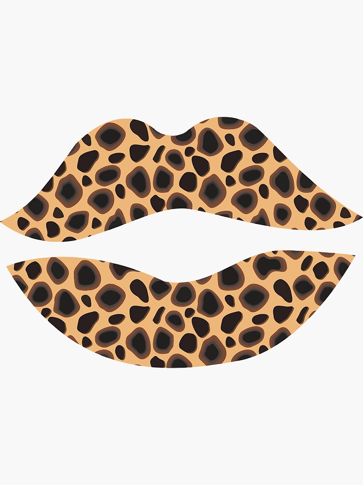 "Leopard Lips" Sticker for Sale by introvirts | Redbubble