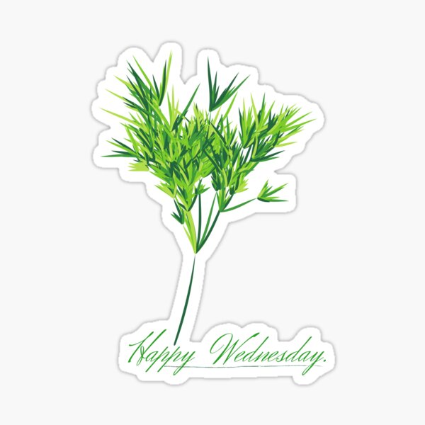 "Happy Wednesday" Sticker by Phonpunsing | Redbubble
