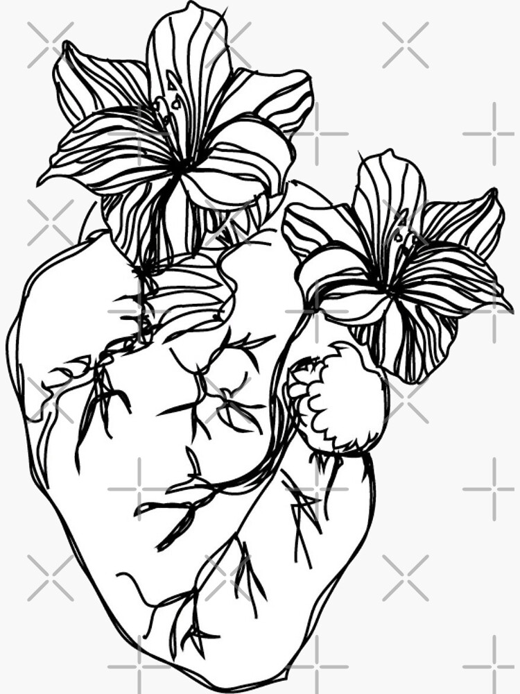 "rupi kaur heart " Sticker for Sale by printsinpink | Redbubble