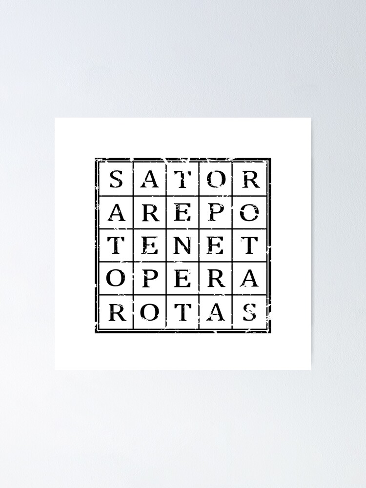 "SATOR square (black)" Poster for Sale by Tobias-Kane | Redbubble