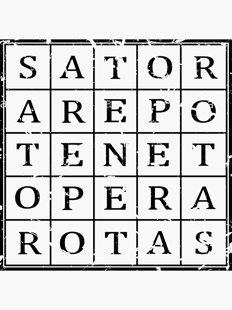 "SATOR square (black)" Sticker for Sale by Tobias-Kane | Redbubble