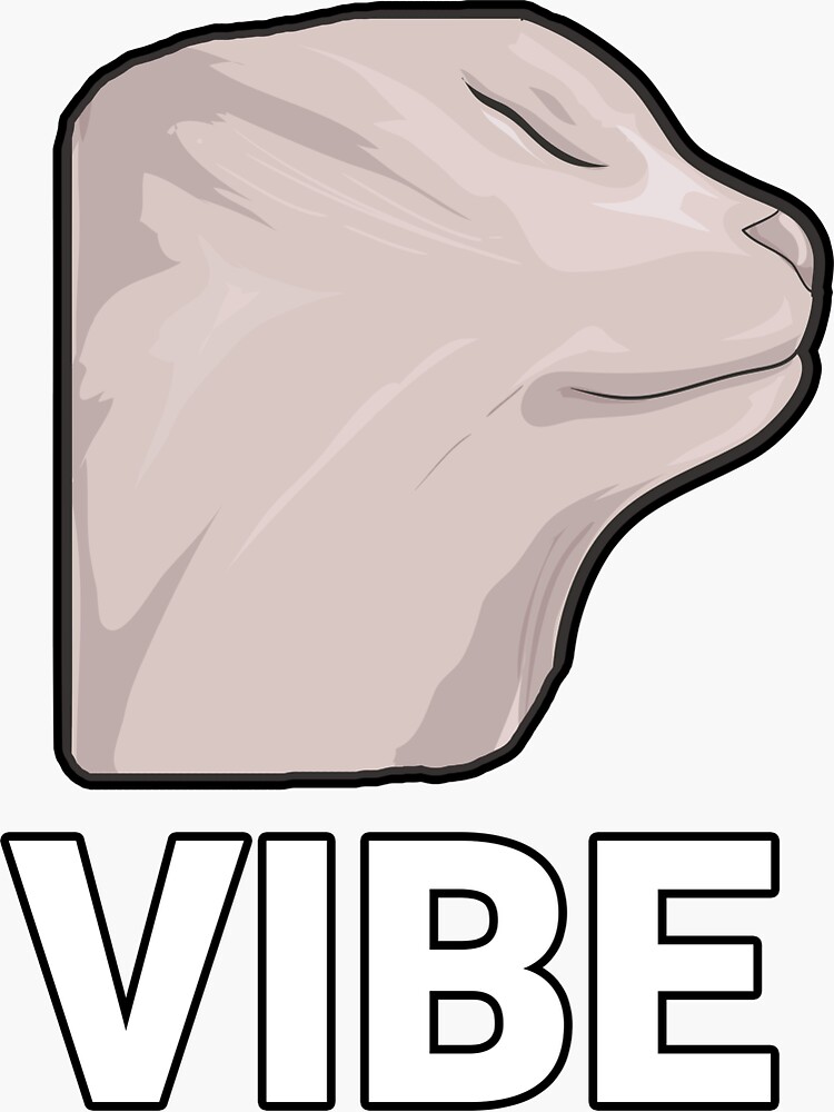 "Vibe Cat Meme" Sticker by HappyMonkeyTees | Redbubble