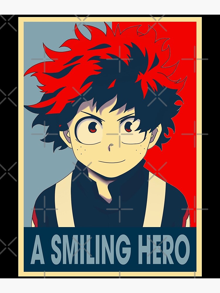 A Smiling Hero My Hero Academia Izuku Art꧂" Poster for Sale by ...