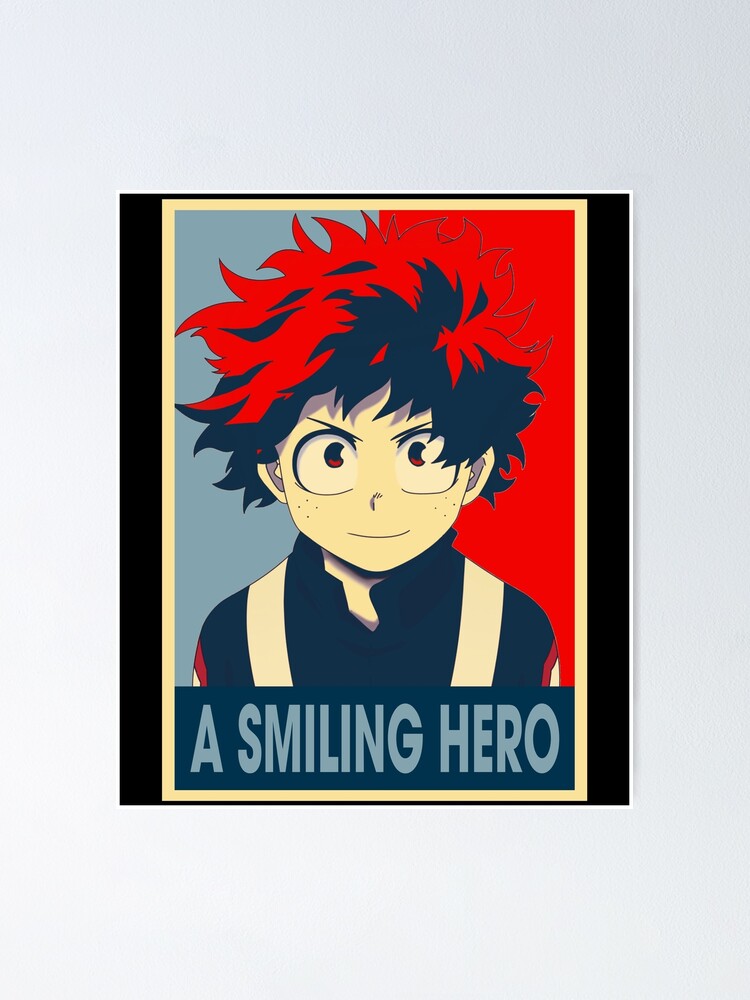 A Smiling Hero My Hero Academia Izuku Art꧂" Poster for Sale by ...