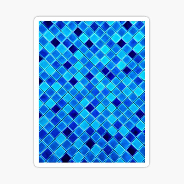 "Geomatric Line Pattern Blue Tiles " Sticker for Sale by Chifield ...